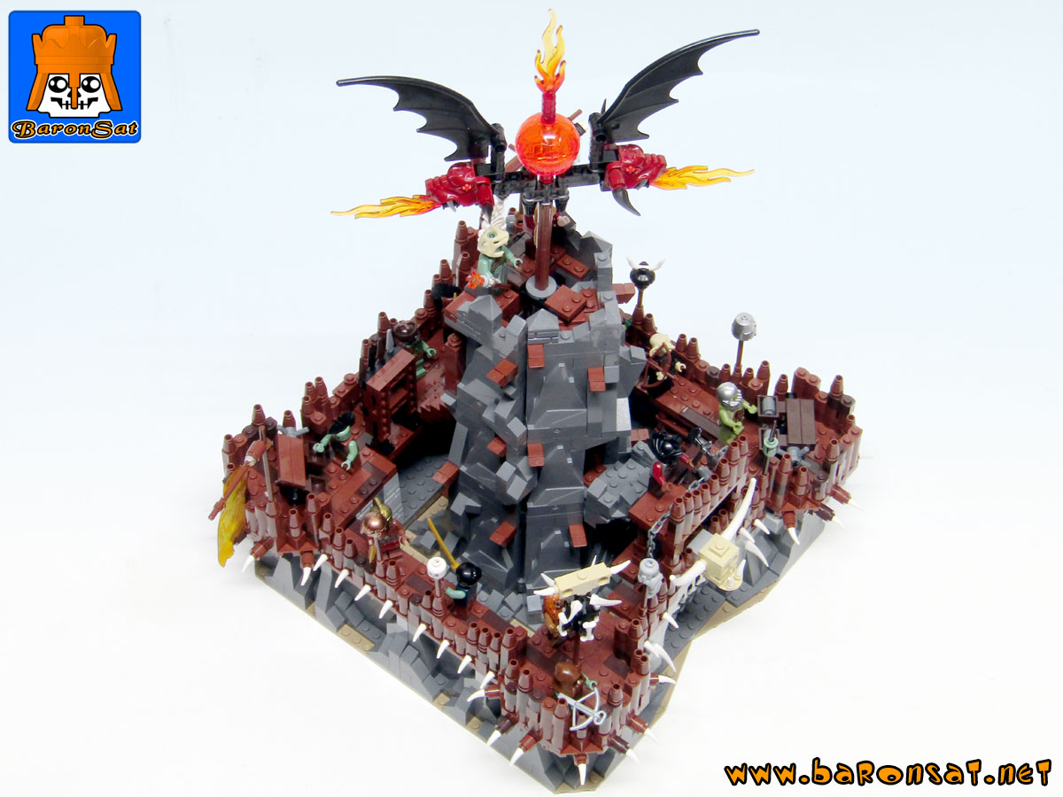 Lego moc Orcs Stronghold fortress custom model castle lotr